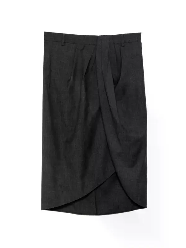 JNBY Draped Asymmetric Midi Skirt