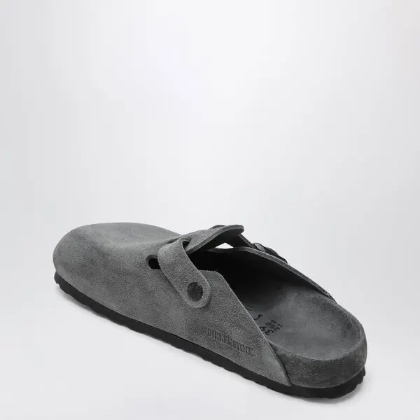 BIRKENSTOCK Suede Boston Clogs - Black