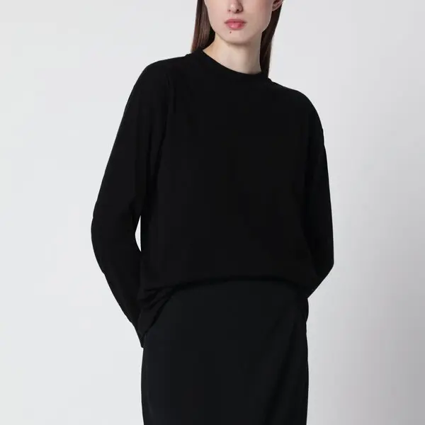 THE ROW Cotton Crew-neck Sweater - Black