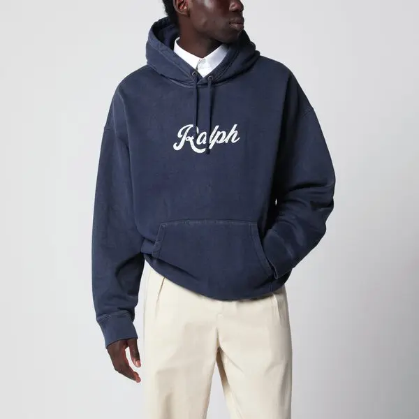 Polo Ralph Lauren Relaxed-fit Hoodie With Logo Print - Blue