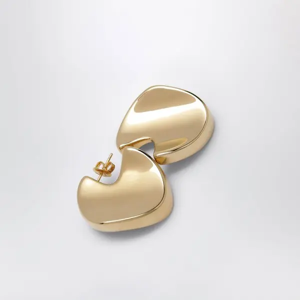 Bottega Veneta Gold-finish Silver Hoop Earrings - Metal