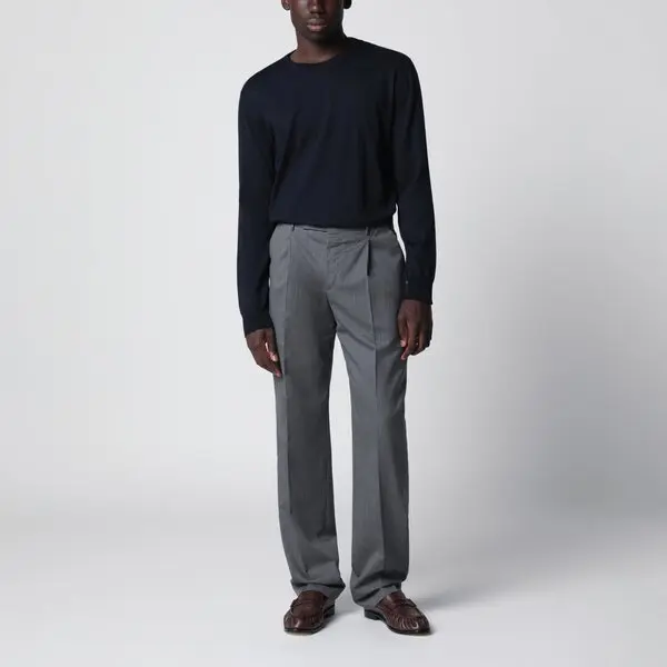 Valentino Garavani Navy Wool Crewneck Sweater