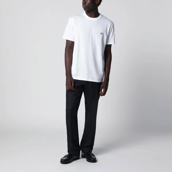 Valentino Garavani Cotton T-shirt With Vlogo Embroidery - White