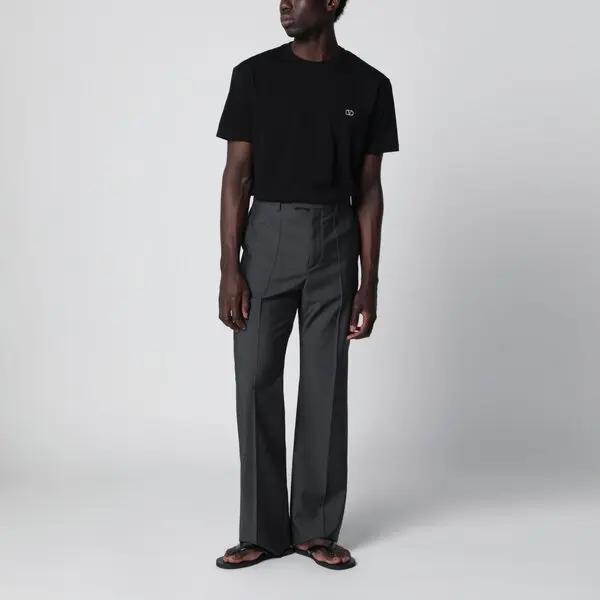 Valentino Garavani Cotton T-shirt With Vlogo Embroidery