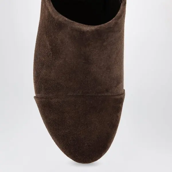 Chloé Suede Calfskin Wedge Clogs With Stud Detailing