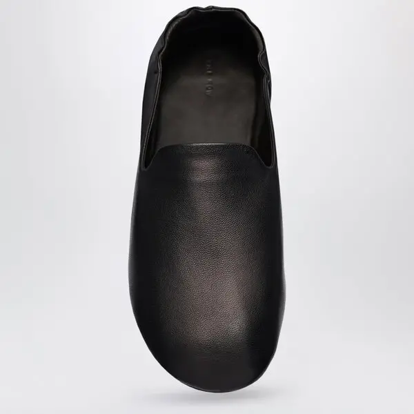 THE ROW Casa Slipper In Lamb Nappa Leather - Black