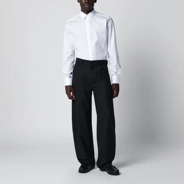 Dolce & Gabbana Gold Fit Stretch Poplin Shirt In Optical