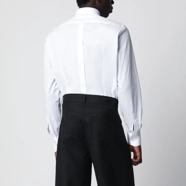 Dolce & Gabbana Gold Fit Stretch Poplin Shirt In Optical