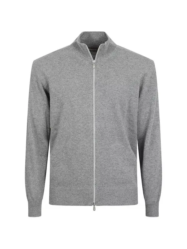 Brunello Cucinelli Zip-up Cardigan - Grey