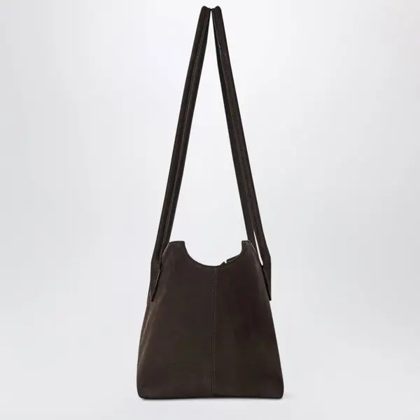 THE ROW Terrasse Nubuck Calfskin Leather Shoulder Bag - Brown