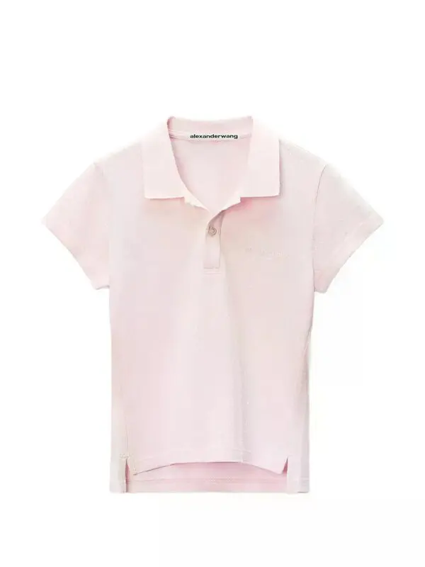 Alexander Wang Crystal-embellished Polo Shirt