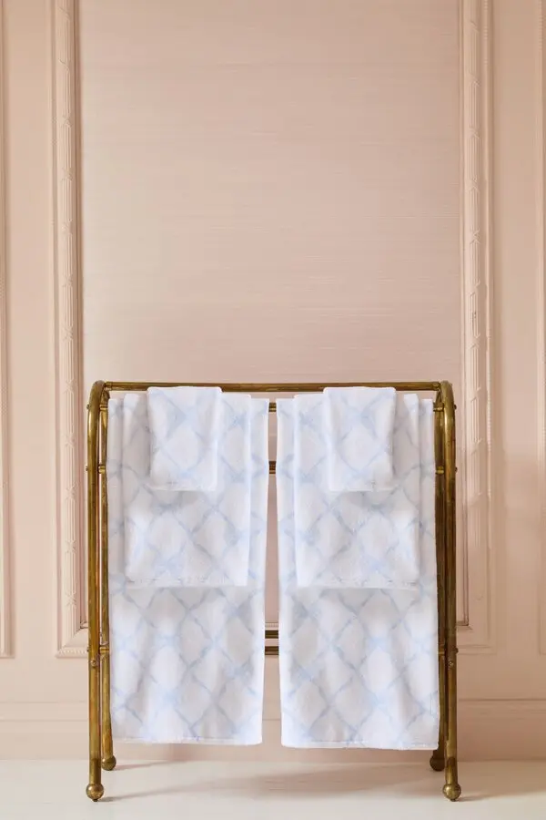 LoveShackFancy Printed Bath Towel - High Tide Blue