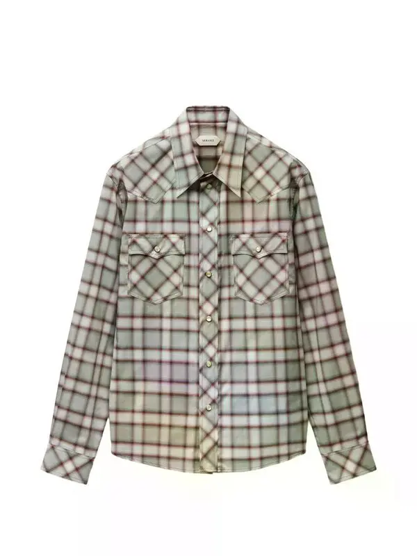 Versace Check-print Western-yoke Shirt