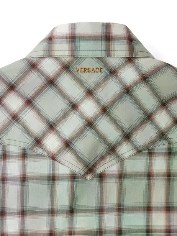Versace Check-print Western-yoke Shirt