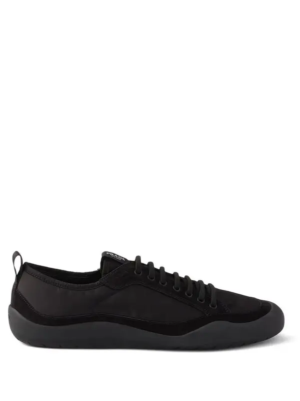 Prada Speedrock Re-nylon And Suede Sneakers - Black