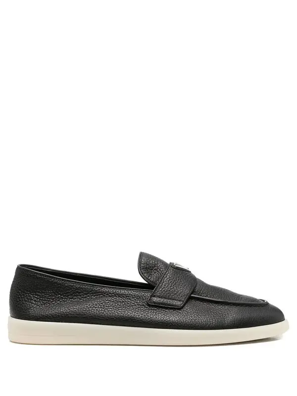 Prada Grained Leather Loafers