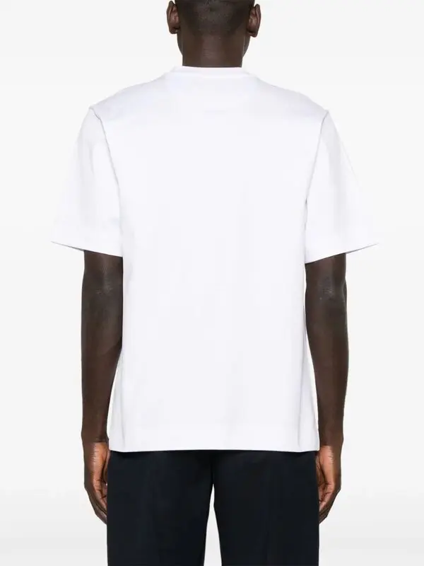 Fendi Cotton T-shirt With Metal Ff Appliqu - White