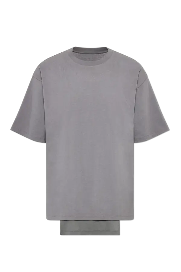 MAISON MARGIELA T-shirt With An Asymmetrically Finished Hem - Grey