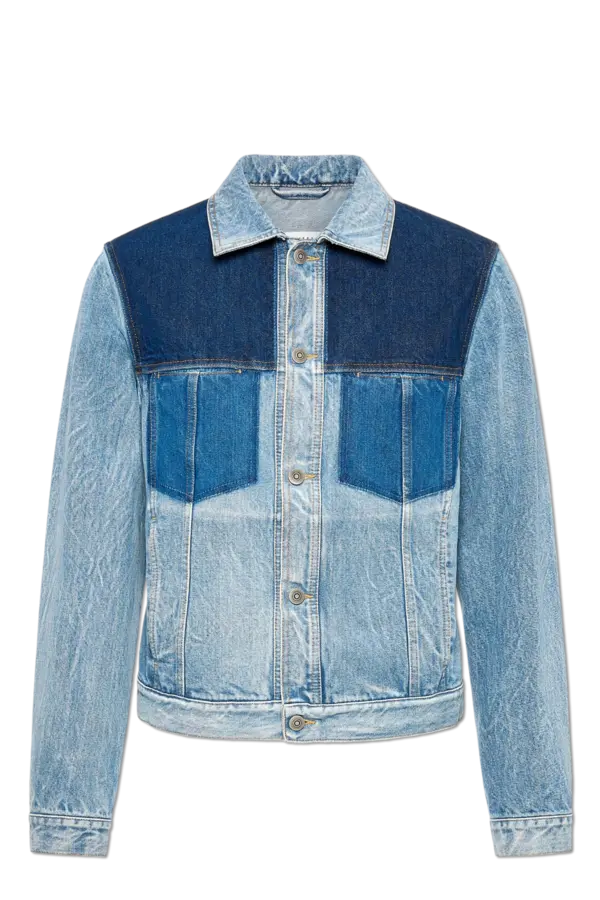 MAISON MARGIELA Patchwork Denim Trucker Jacket - Blue