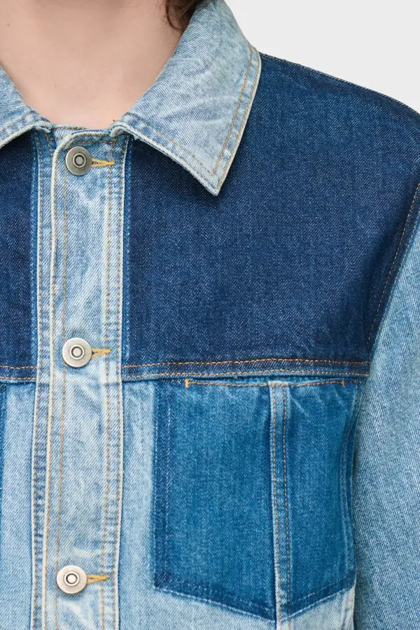 MAISON MARGIELA Patchwork Denim Trucker Jacket