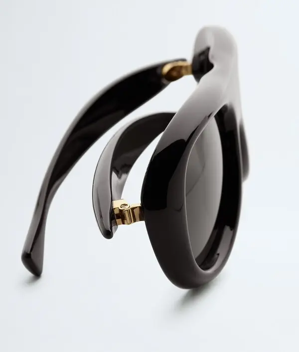 Bottega Veneta Sardine Aviator Sunglasses - Black/gray
