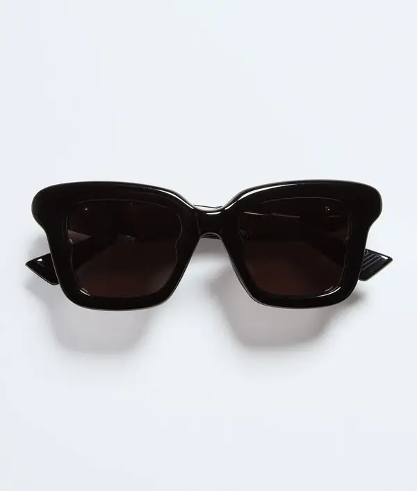 Bottega Veneta Sophia Ribbon Butterfly Sunglasses - Black/gray