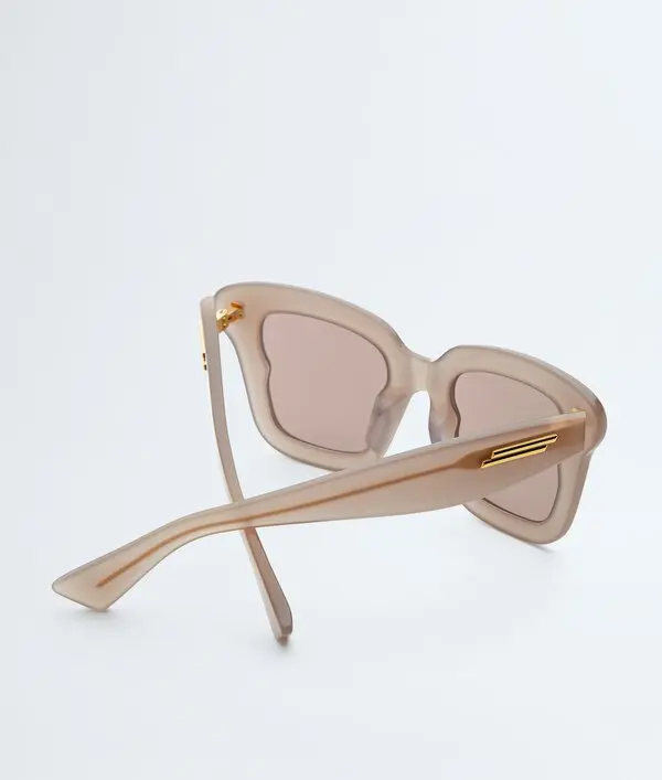 Bottega Veneta Sophia Ribbon Butterfly Sunglasses - Brown/red