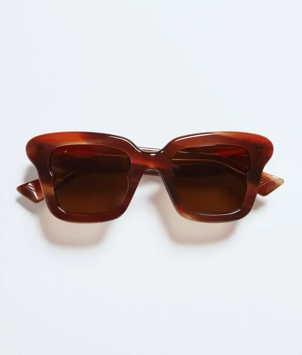 Bottega Veneta Sophia Ribbon Butterfly Sunglasses - Havana/brown