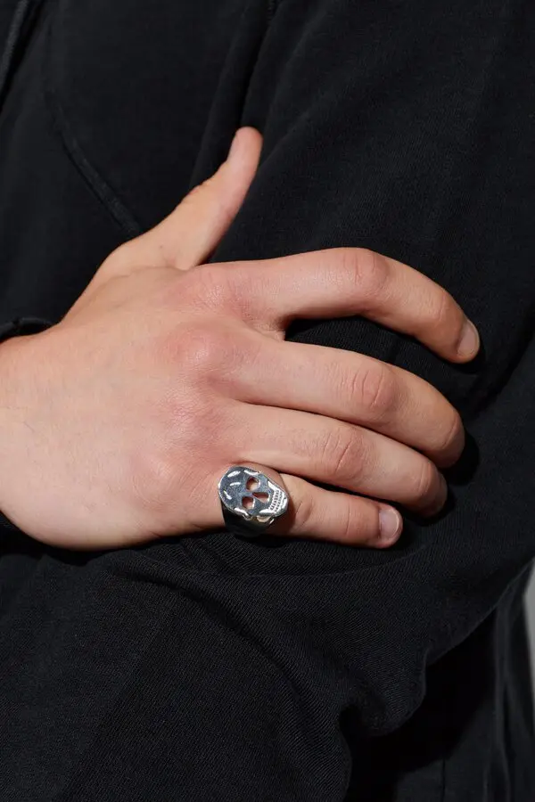 Alexander McQueen Skull Motif Signet Ring