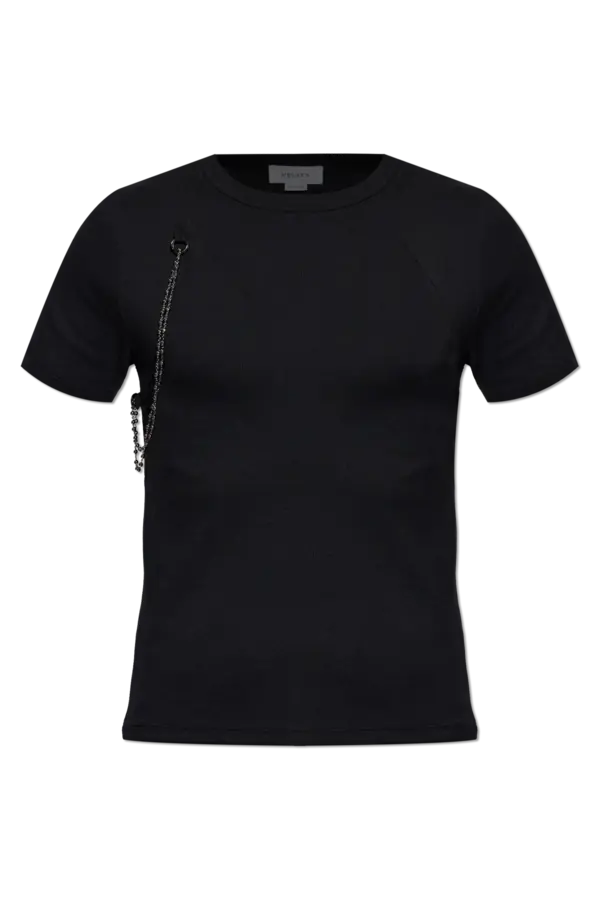 Alexander McQueen T-shirt With Detachable Chain - Black