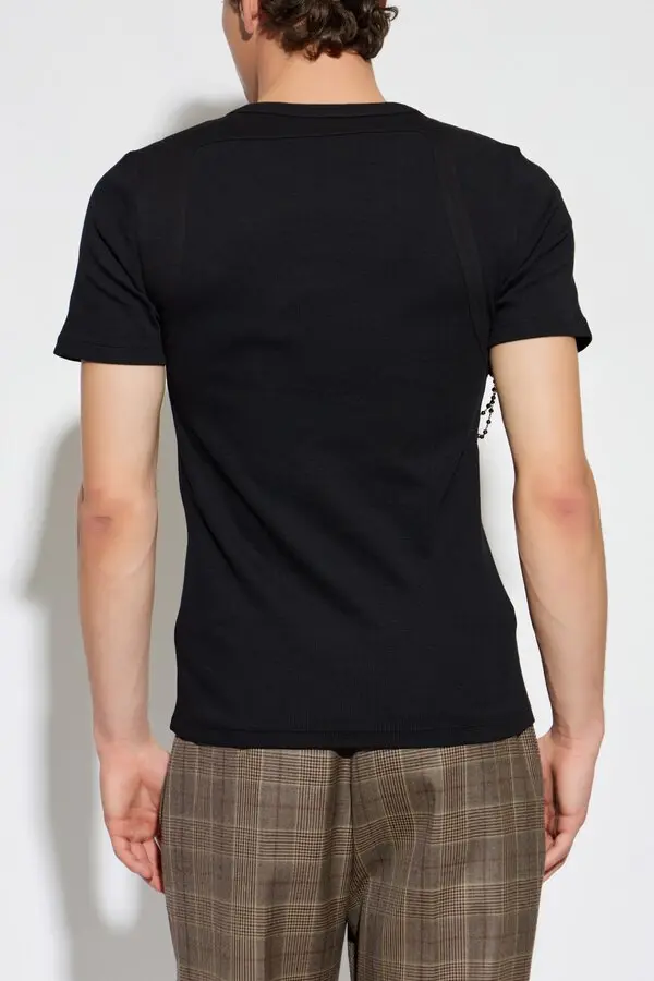 Alexander McQueen T-shirt With Detachable Chain