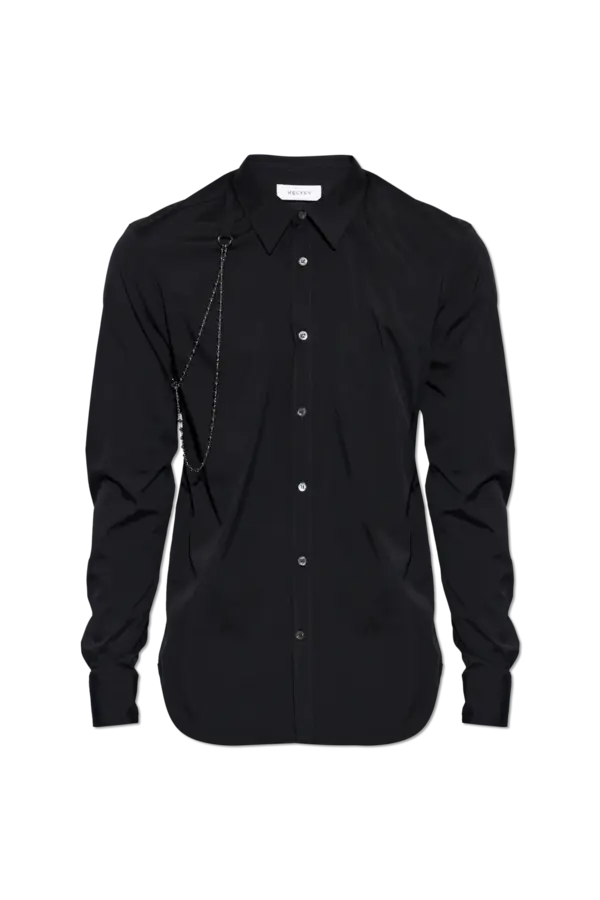Alexander McQueen Shirt With Detachable Chain - Black