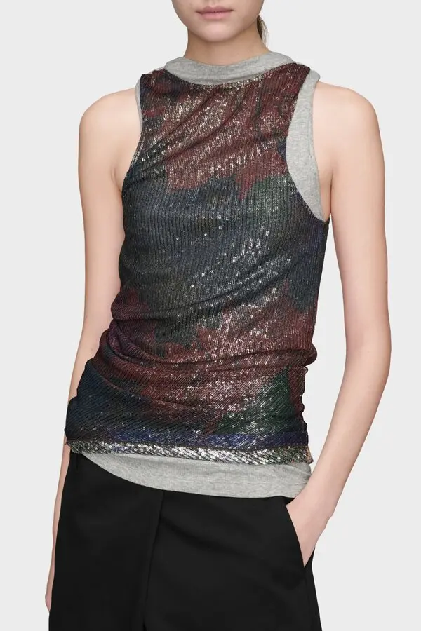 MAISON MARGIELA Sequin Embellished Asymmetrical Top