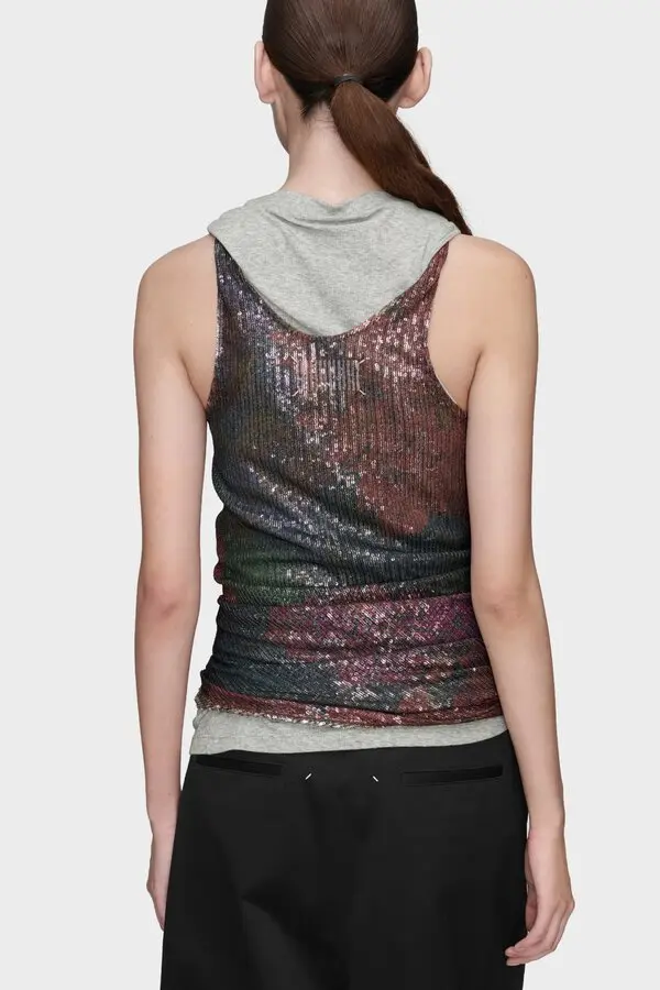 MAISON MARGIELA Sequin Embellished Asymmetrical Top
