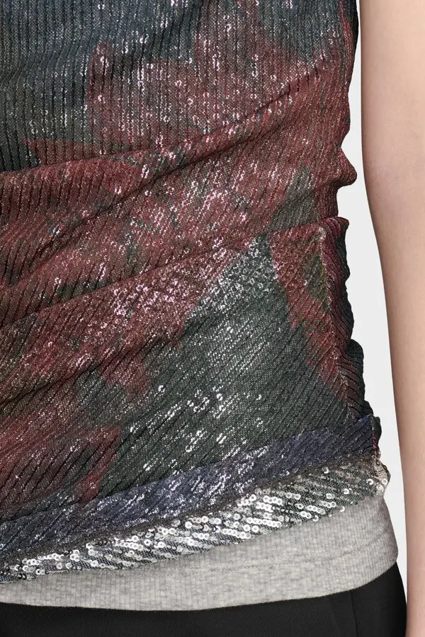 MAISON MARGIELA Sequin Embellished Asymmetrical Top
