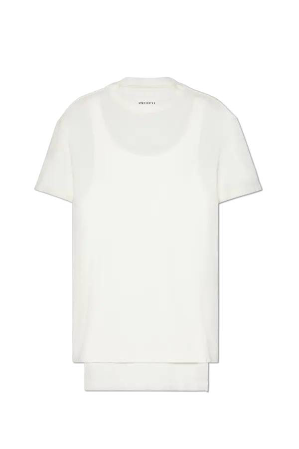 MAISON MARGIELA Layered Cotton T-shirt - White