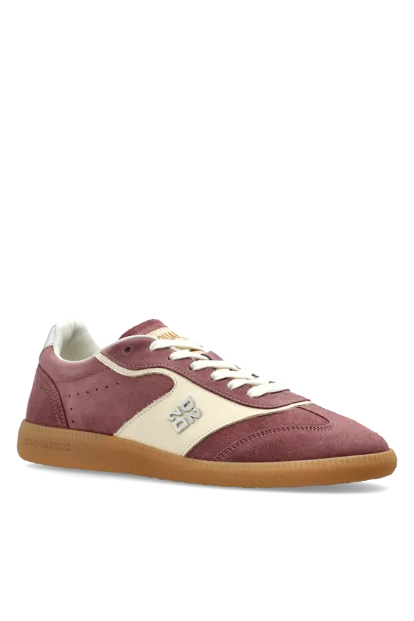 Dsquared2 Suede And Leather Low Top Sneakers - Purple