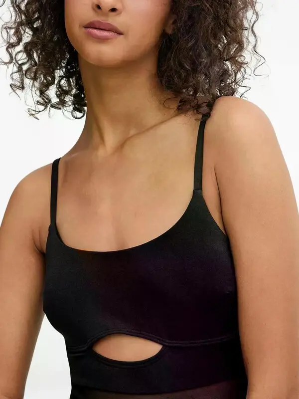 Armani Exchange Cut-out Mesh-panel Swimsuit