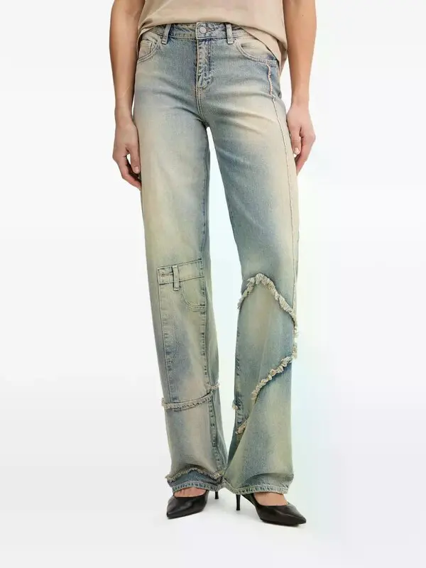 Armani Exchange Frayed Patchwork Jeans
