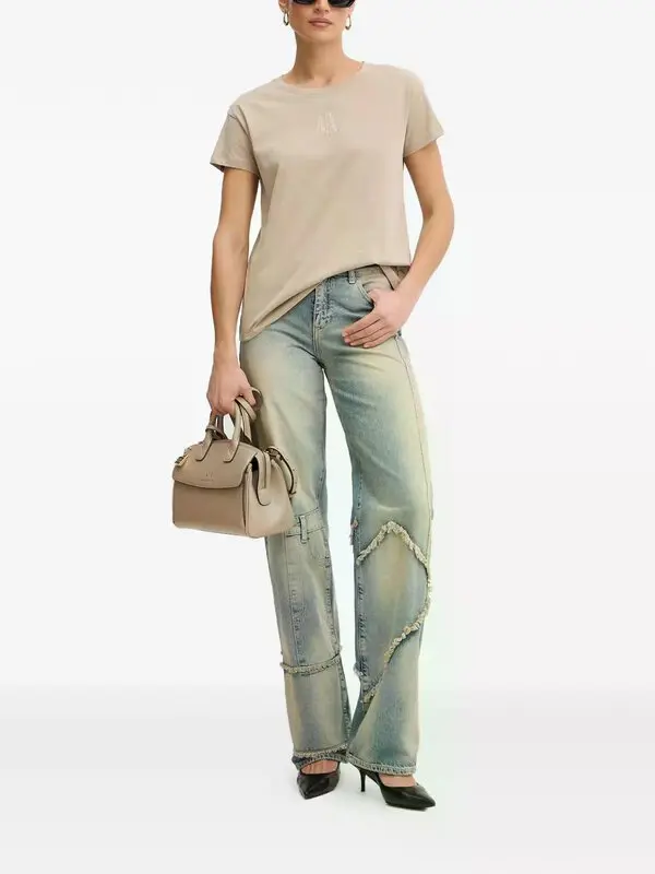 Armani Exchange Frayed Patchwork Jeans