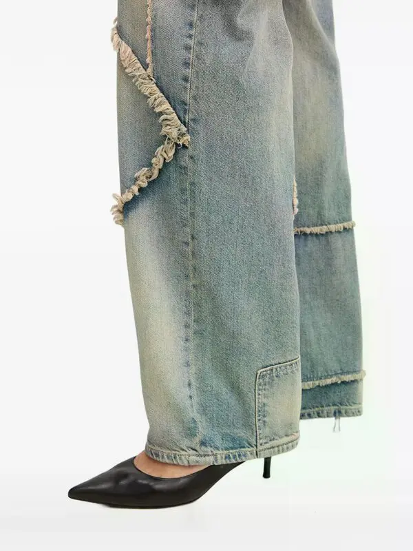 Armani Exchange Frayed Patchwork Jeans