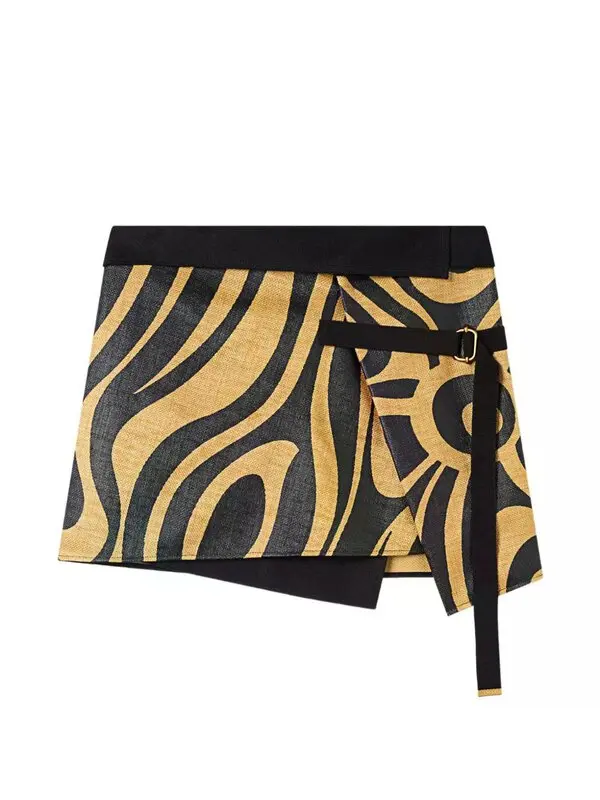 Emilio Pucci Raffia Jacquard Wrap Skirt - Neutrals
