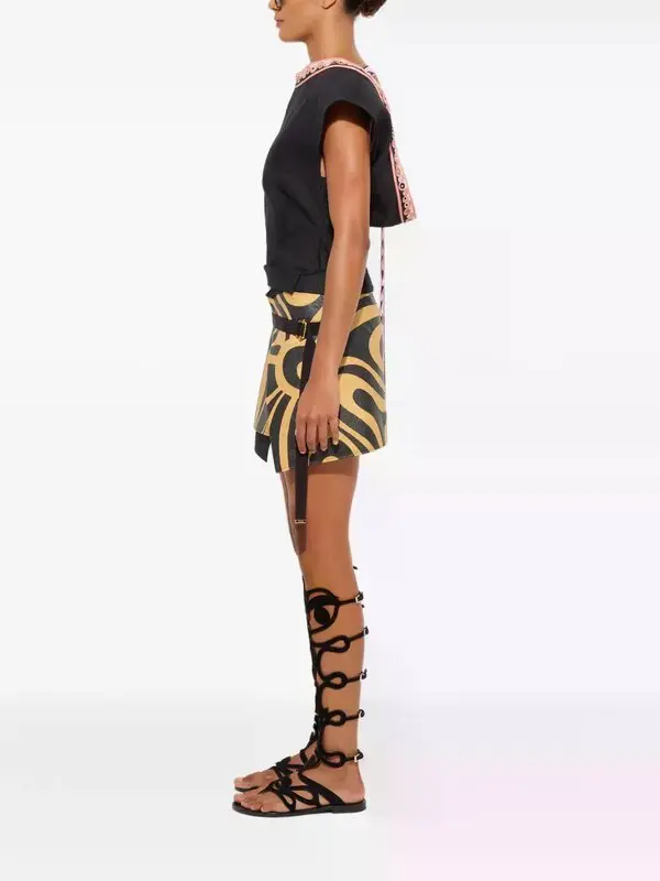 Emilio Pucci Raffia Jacquard Wrap Skirt