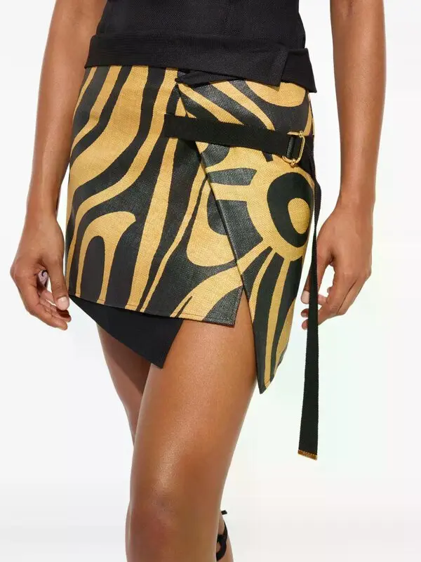 Emilio Pucci Raffia Jacquard Wrap Skirt