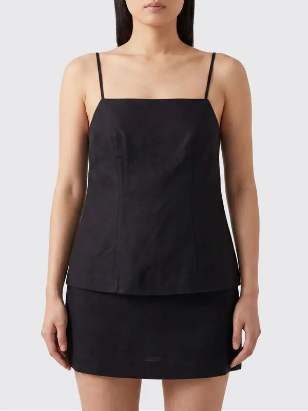 SEMICOUTURE Square Neck Camisole - Black
