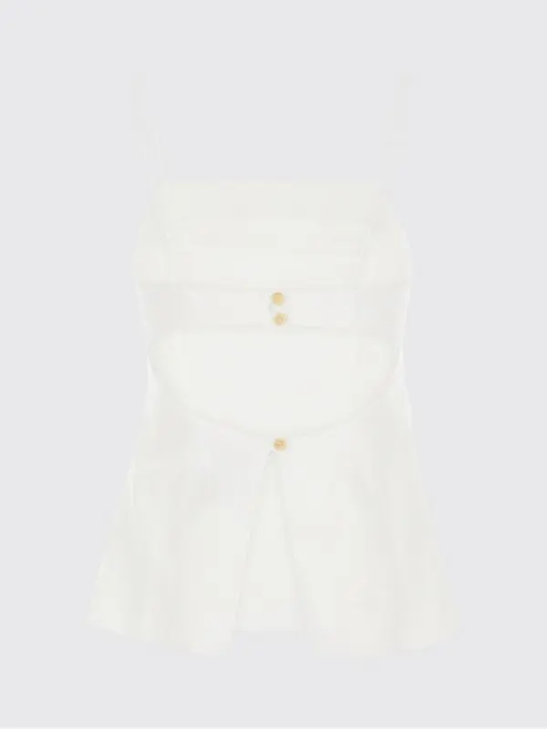 SEMICOUTURE Square Neck Camisole - White