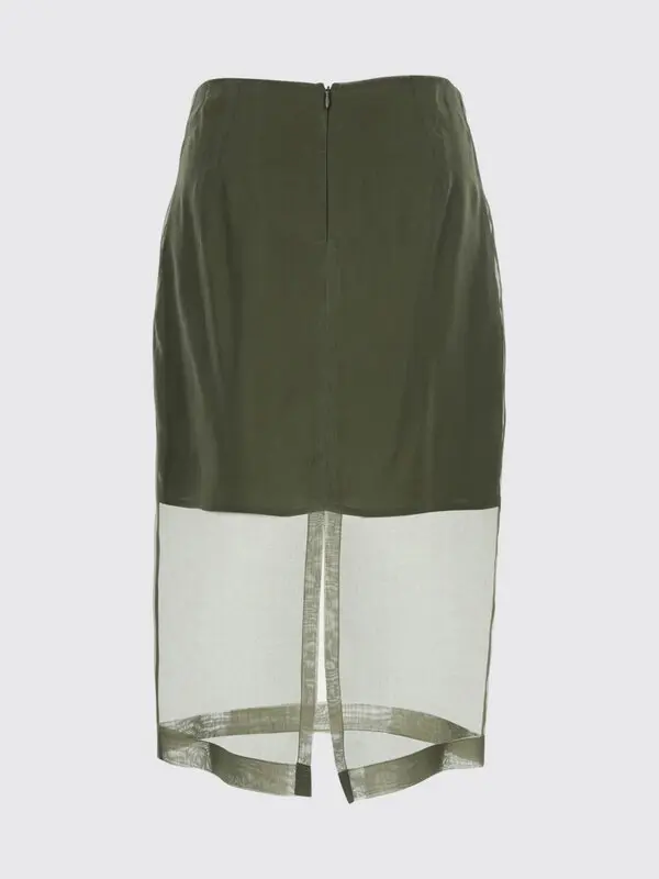 Federica Tosi Midi Silk Skirt - Green