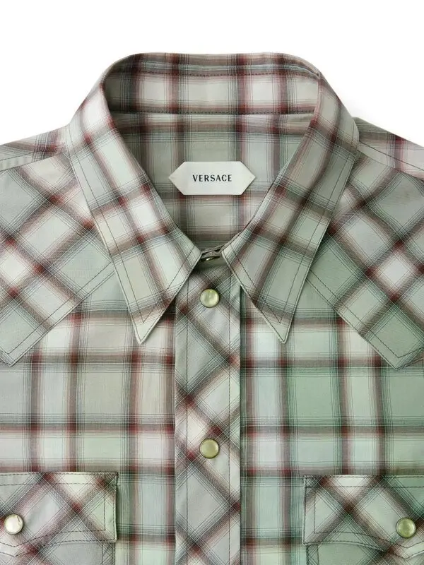 Versace Check-print Western-yoke Shirt