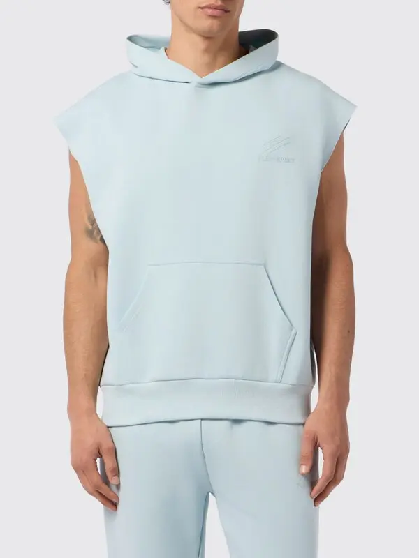 PLEIN SPORT Sleeveless Hooded Sweatshirt - Turquoise