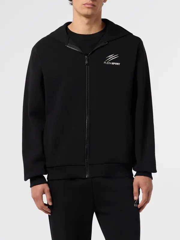 PLEIN SPORT Zip-up Hoodie - Black